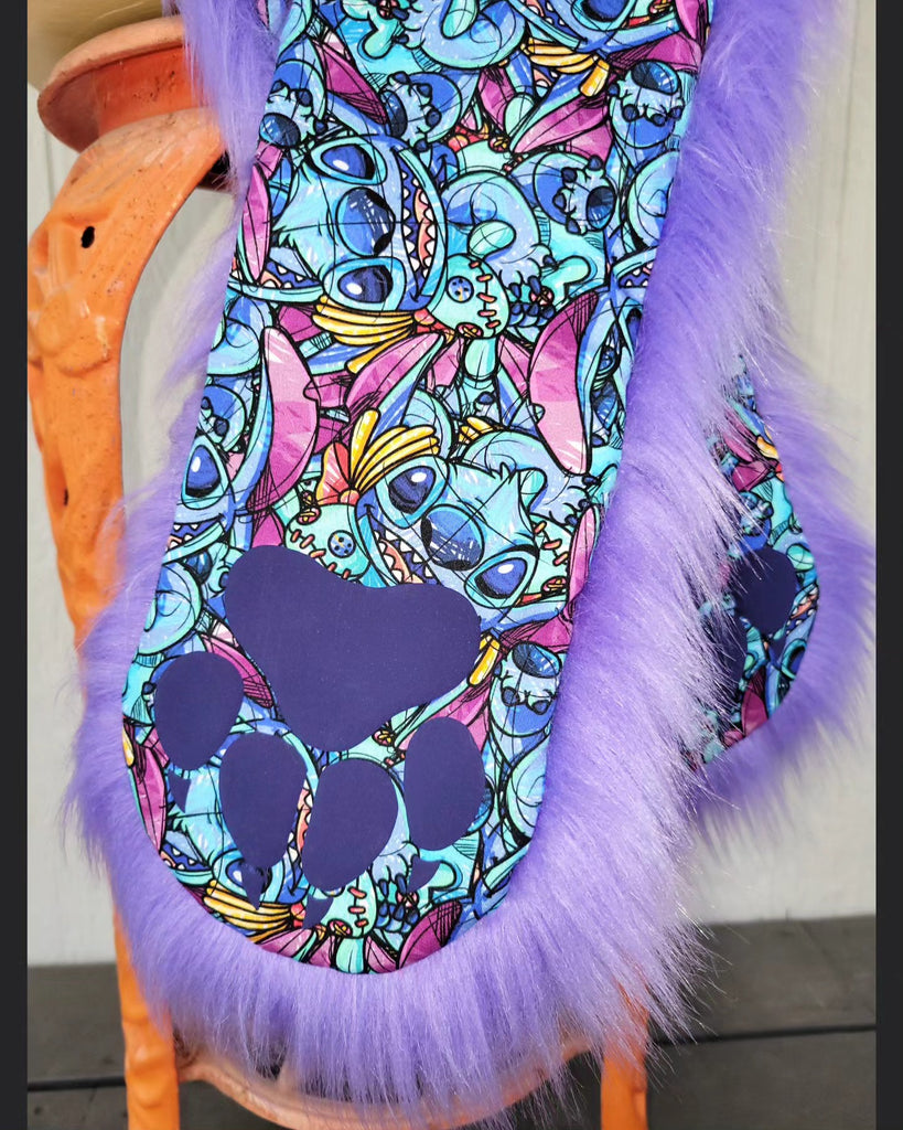 Periwinkle purple stitch wolf (small & large)